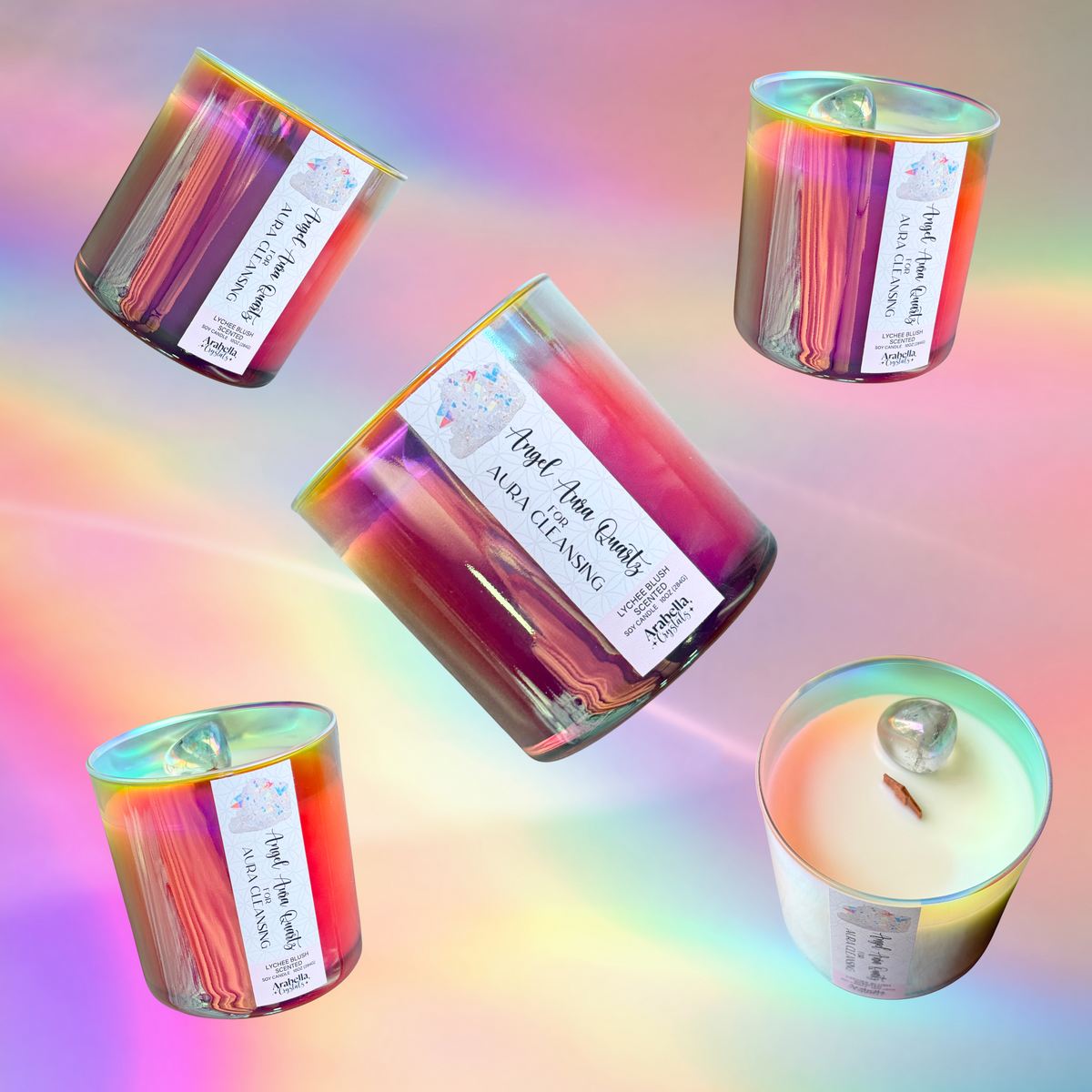 Angel Aura Crystal Candle – Arabella Crystals